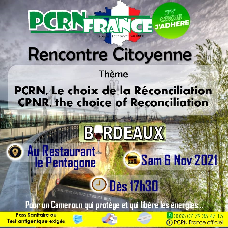 Parti camerounais pour la réconciliation nationale - PCRN FRANCE