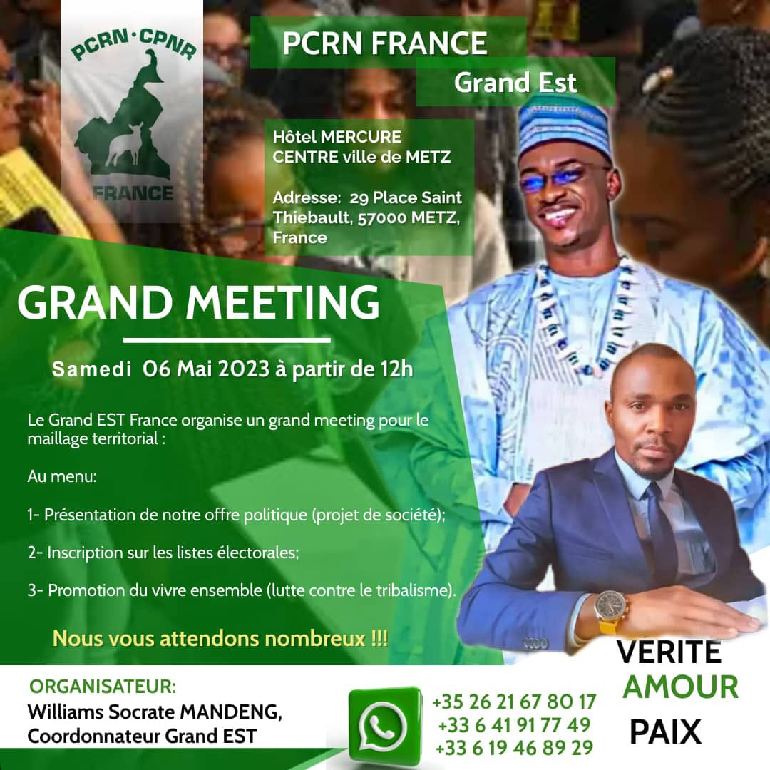 Parti camerounais pour la réconciliation nationale - PCRN FRANCE